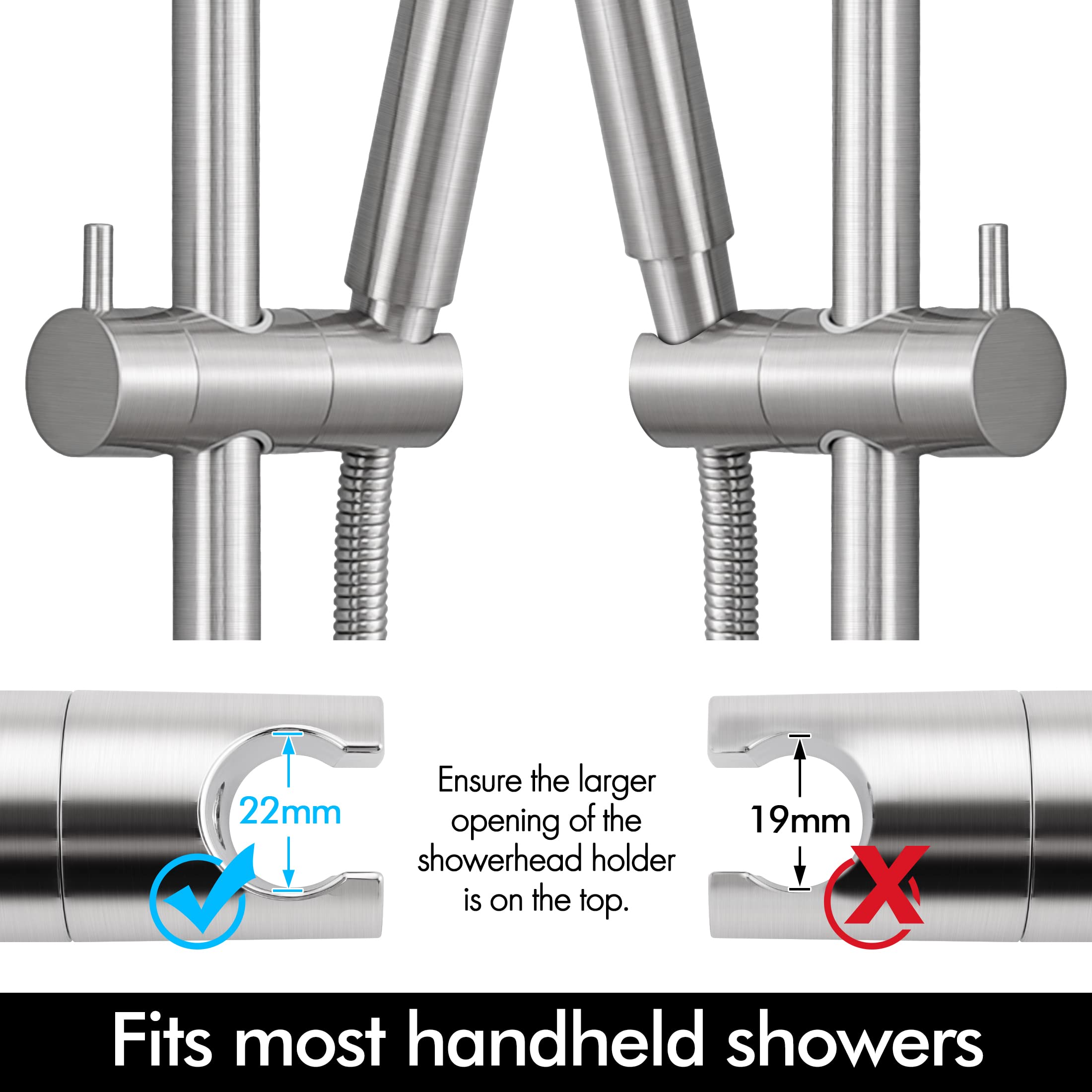 KES Shower Arms and 30-Inch Slide Bars for Bathroom Wall Mount, CE ...