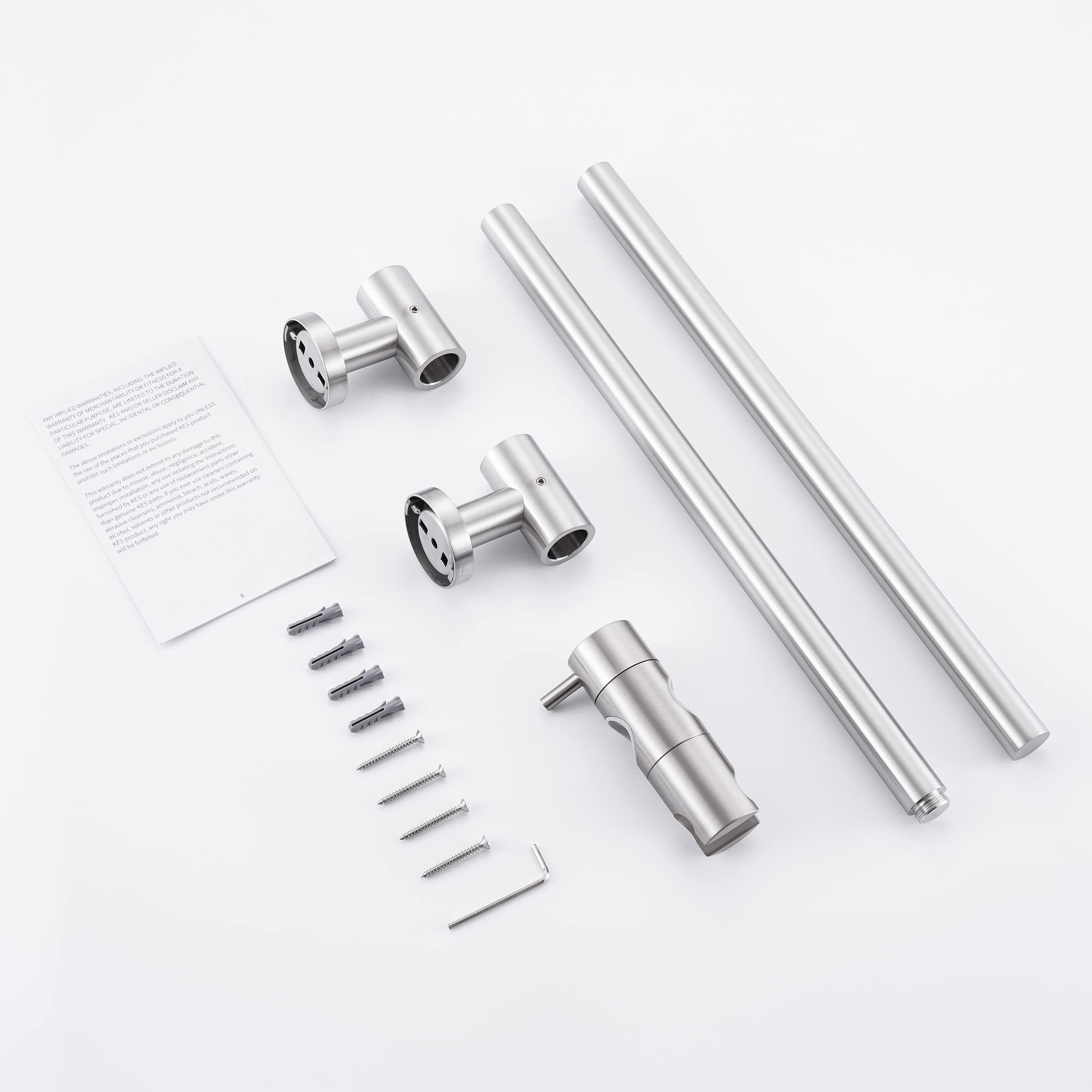 KES Shower Arms and 30-Inch Slide Bars for Bathroom Wall Mount, CE ...